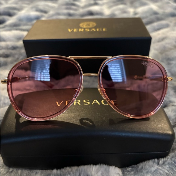 Versace | Accessories | Versace Pink Sunglasses | Poshmark